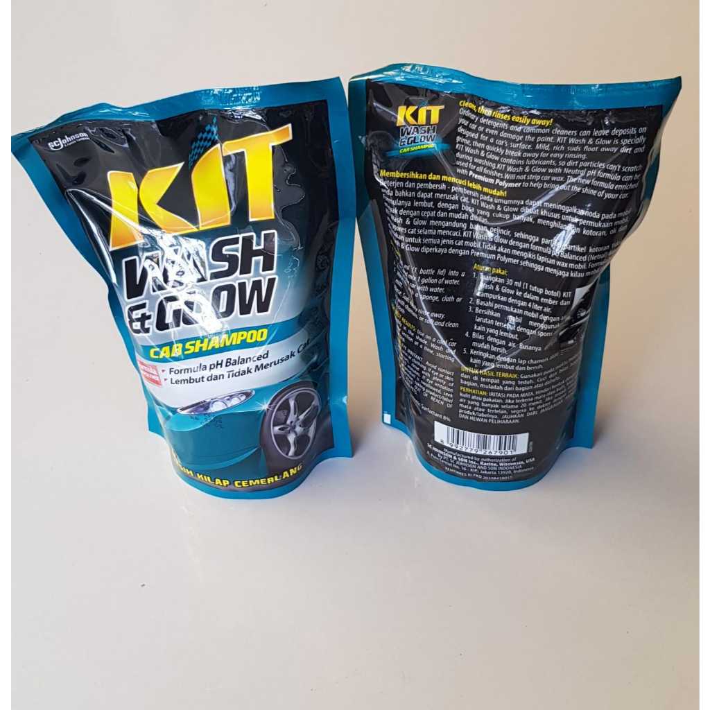 Jual KIT CAR WASH & GLOW POUCH 720ML DAN BOTOL 900ML SHAMPO MOBIL ...