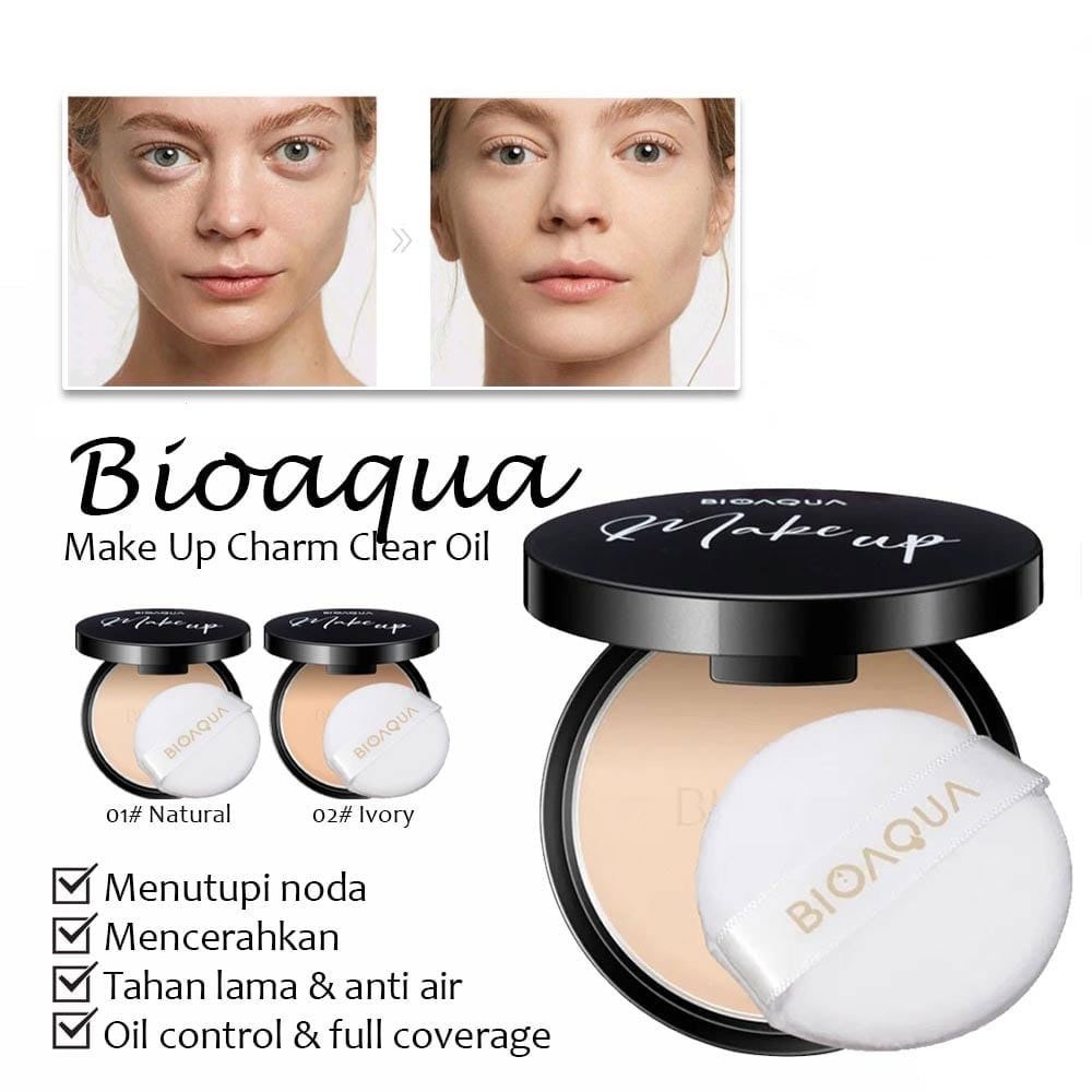 Jual Bioaqua Make Up Bedak Padat Face Powder Glowing Waterproof ...