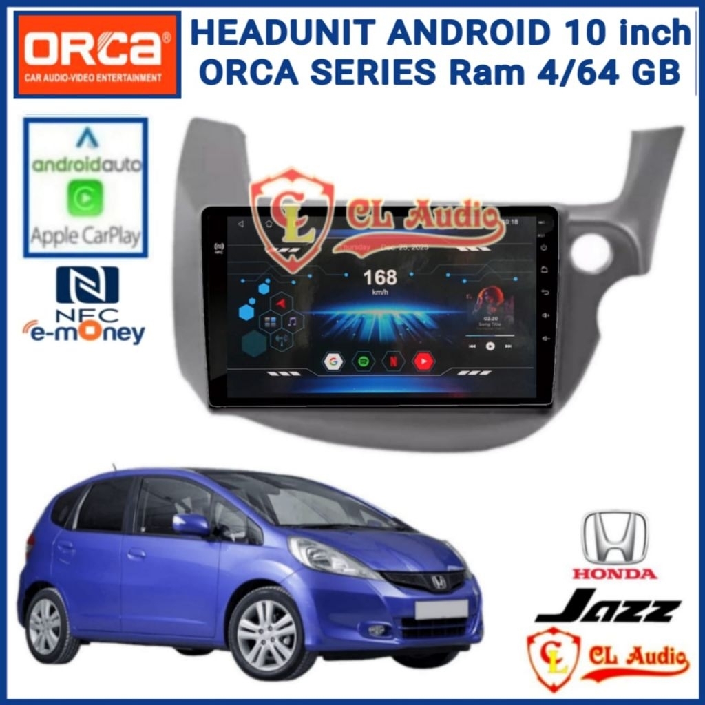 Jual Head Unit Android Orca Eco Series 10 Inch Honda Jazz 2008-2013 Ram ...
