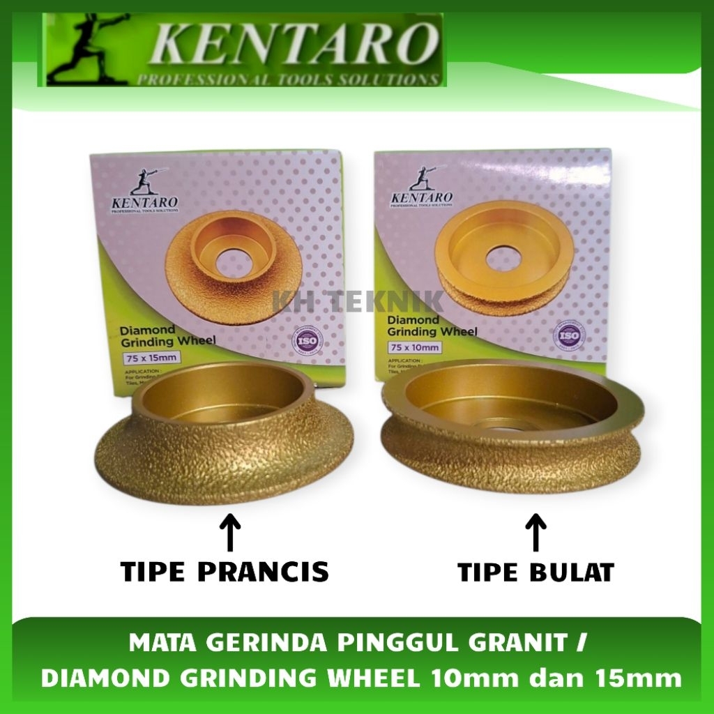 Jual MATA GERINDA BEVEL PINGGUL GRANIT / DIAMOND GRINDING WHEEL KENTARO ...