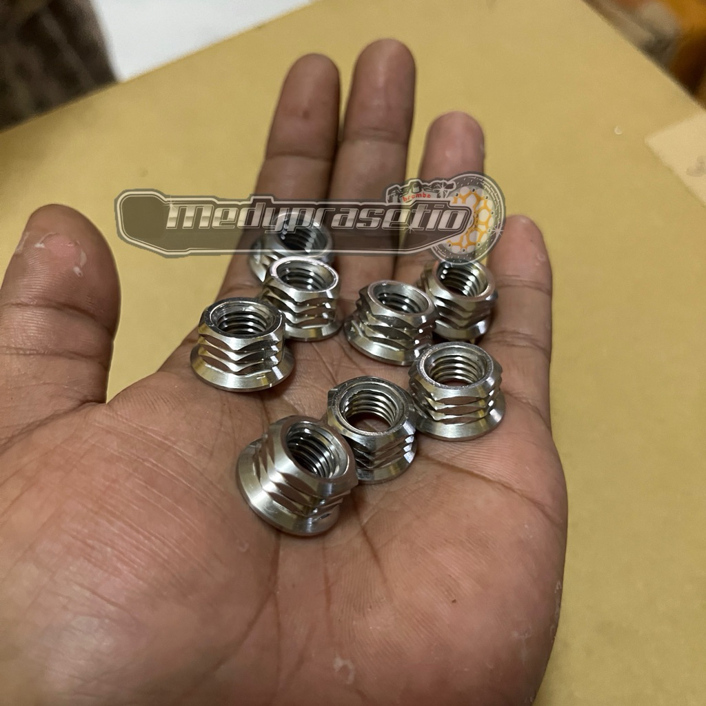 Jual Mur stainless m14 kunci 22 bubut custom anti karat | Shopee Indonesia