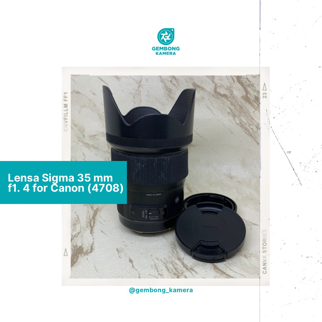 Jual Lensa Sigma 35 mm f1.4 for canon paling murah dan mantap (4708 ...