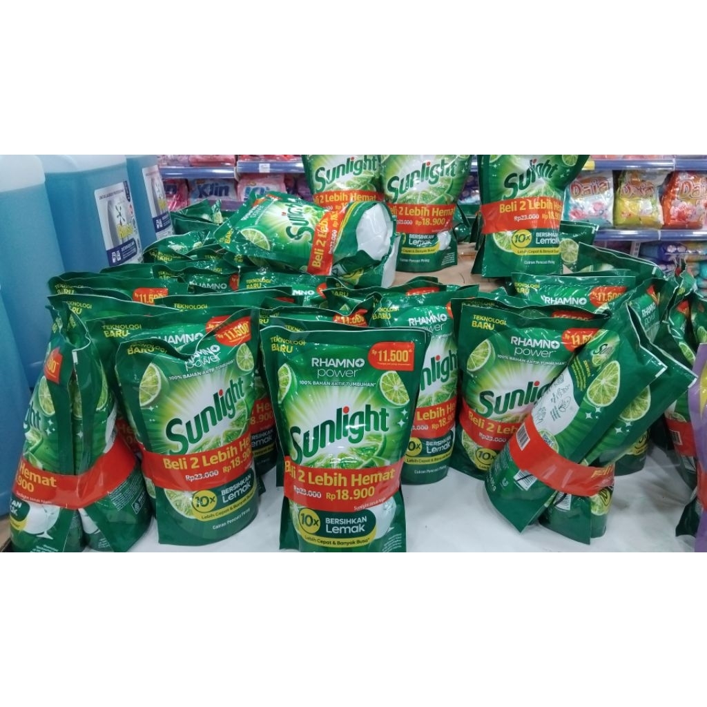 Jual sunlight paket bundle murah hijau isi 2 pencuci piring | Shopee ...
