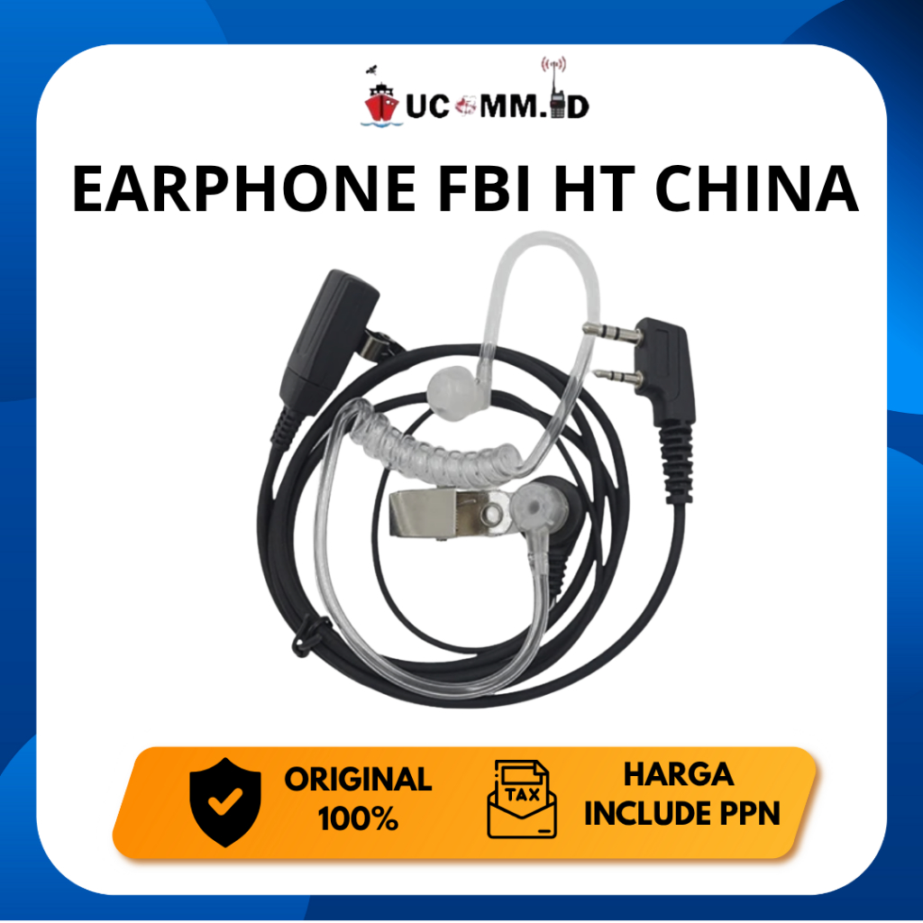 Jual Earphone FBI Kenwood Paspampres Ht China Model Selang Bening ...
