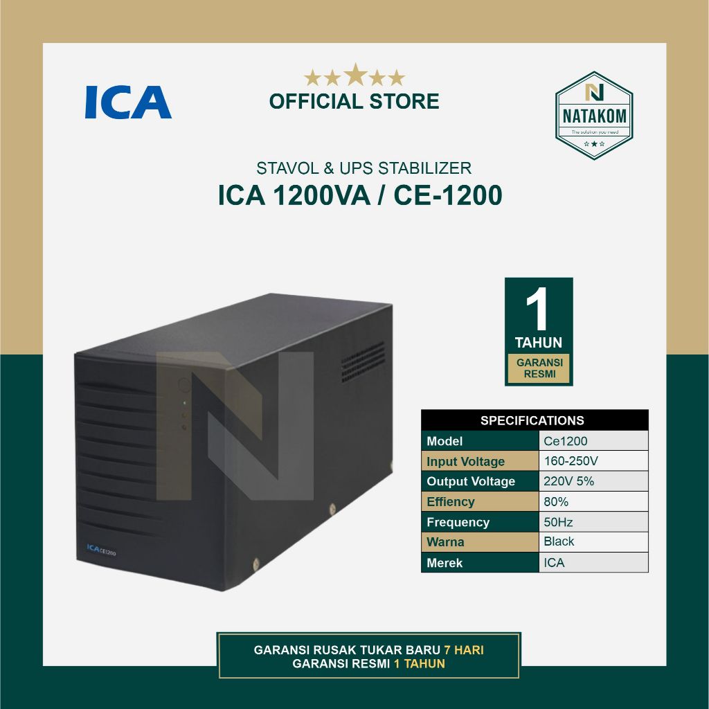 Jual STAVOL UPS STABILIZER ICA 1200VA CE-1200 | Shopee Indonesia