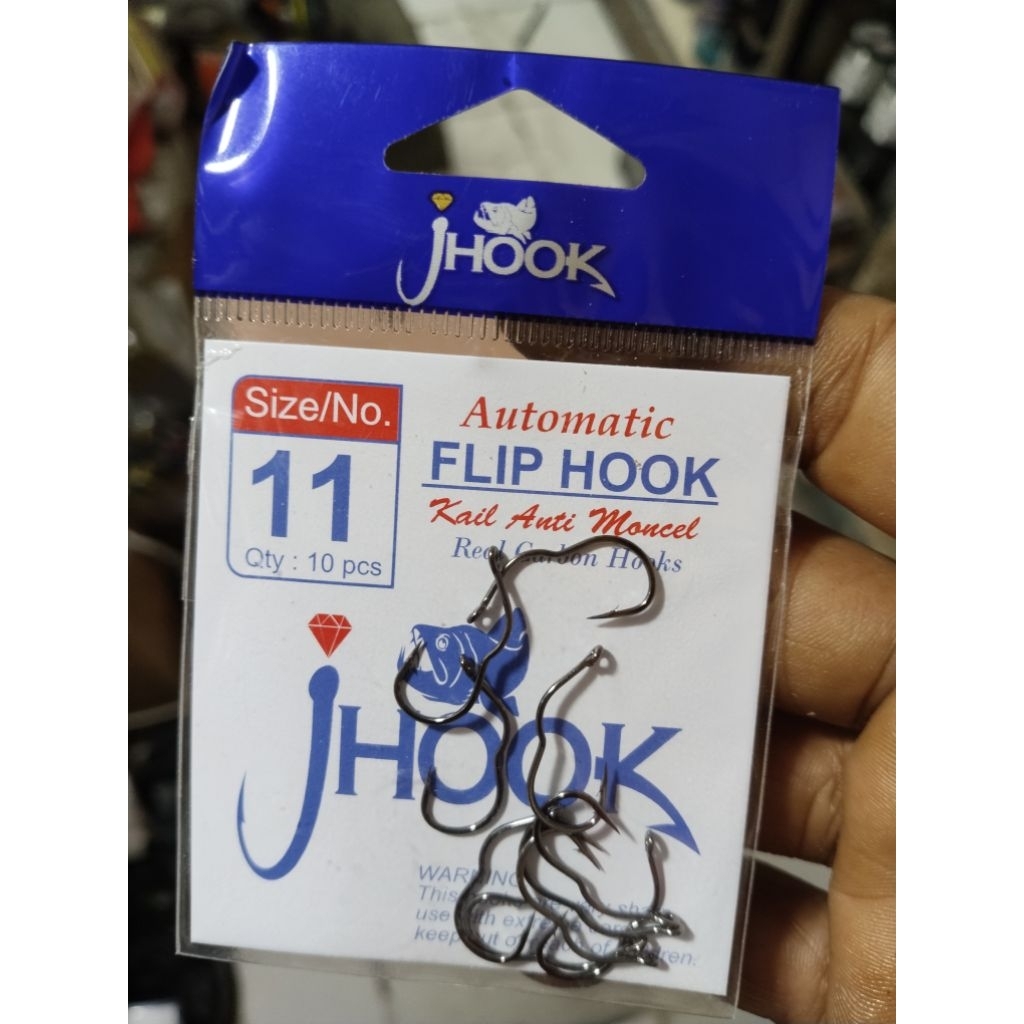 Jual Kail Pancing JHOOK Automatic Flip Hook Kail Anti Mocel | Shopee ...