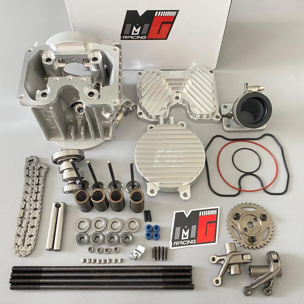 Jual head mx pnp mio sporty 4 klep 19/22 22/25 23/26 full set MG racing ...