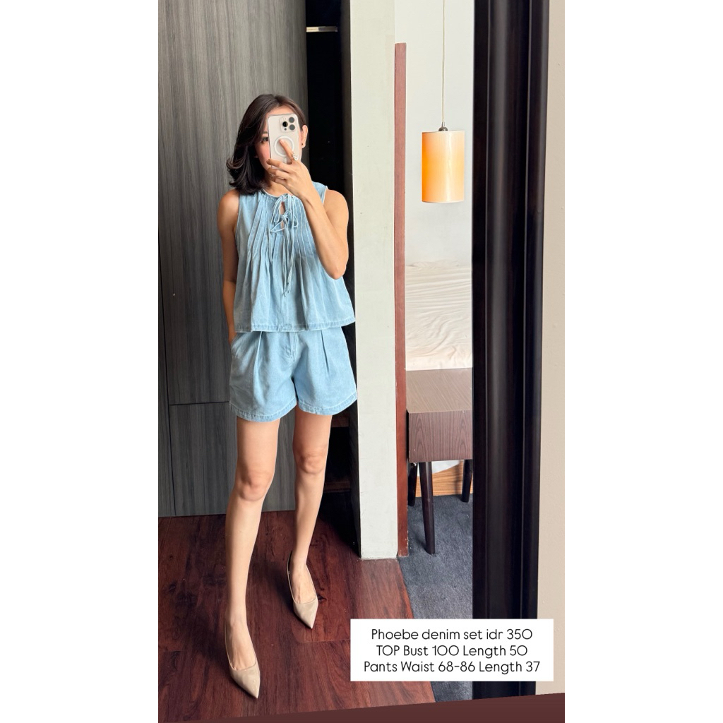 Jual Phoebe denim set | Shopee Indonesia