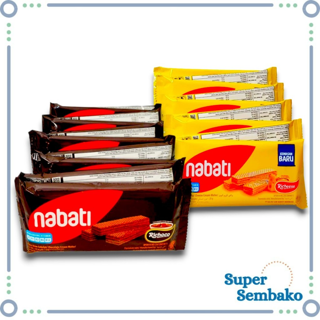 Jual SNACK WAFER RICHEESE NABATI COKLAT GANTUNG RENCENG ISI 10 BUNGKUS ...