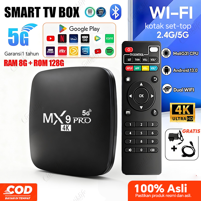 Jual ATV Unlock Tv Box Android 13.1 8K TV Box 8GB Ram 128GB Rom 2.4GHz ...