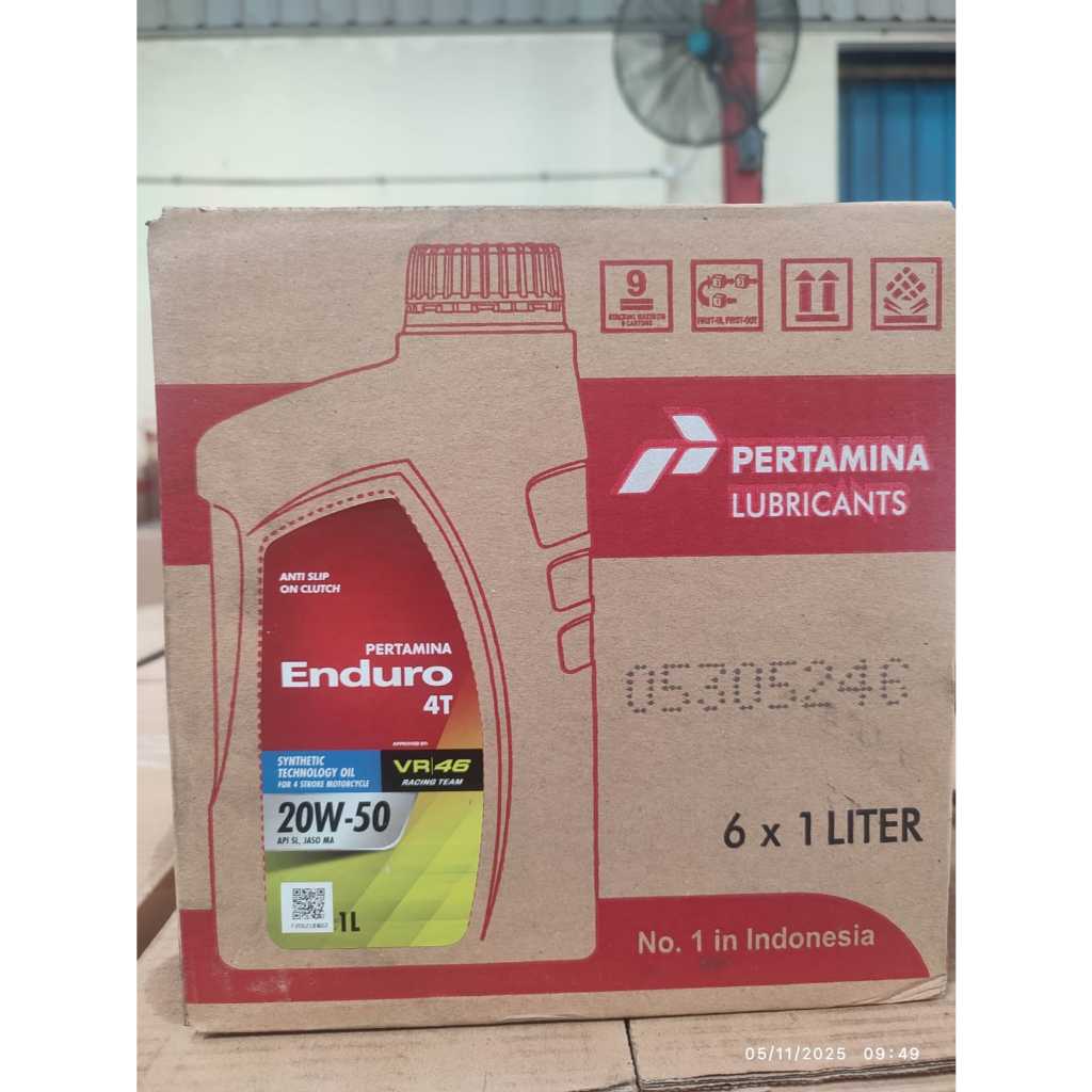 Jual 1 BOX ISI 6 BOTOL OLI MOTOR PERTAMINA ENDURO 4T 20W-50 API SL JASO ...