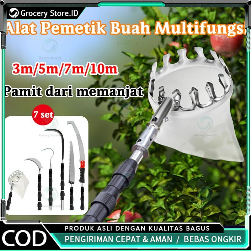 Jual 6M 6/5in1 Tongkat Panjang Untuk Petik Buah metal fruit picker Alat ...