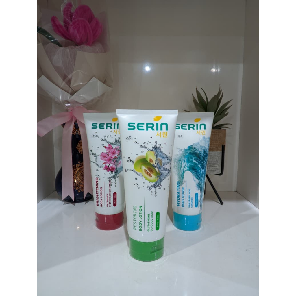Jual Serin Body Lotion Brightening, Hydrating, Restoring180ml | Shopee ...