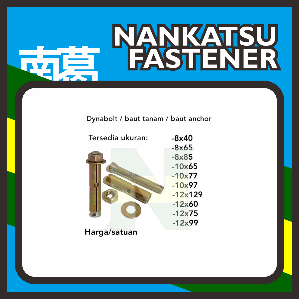 Jual DynaBolt 5030 M12 x 75 Baut Beton Tembok Ramset Anchor Bolt ...