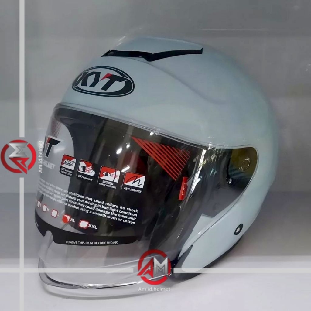 Jual HELM KYT KYOTO RANGER 2.0 SOLID STEEL BLUE | Shopee Indonesia