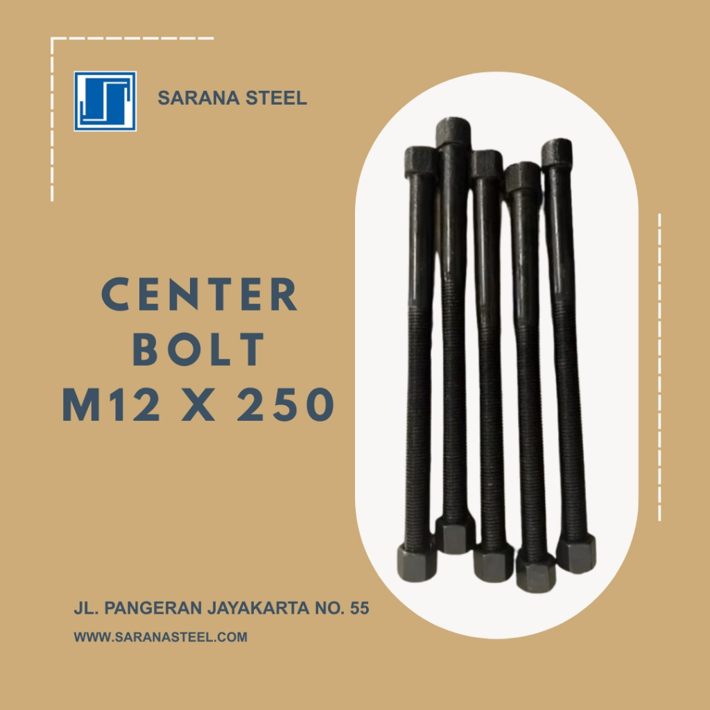 Jual Center Bolt M12 x 250 | Shopee Indonesia