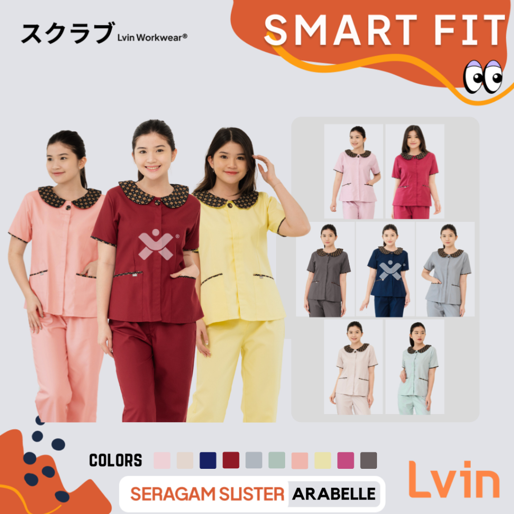 Jual Baju Suster Lengan Pendek Arabelle Batik Series / Baju Seragam ...