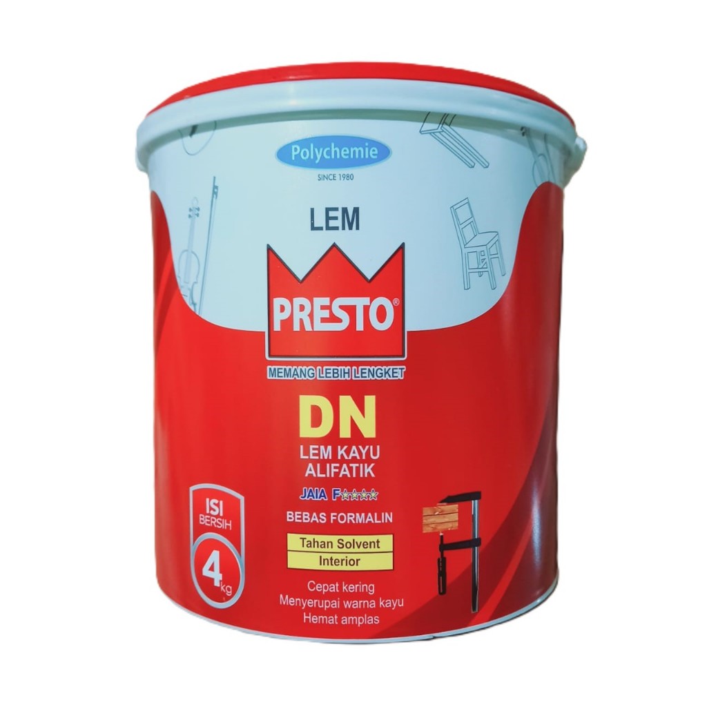 Jual Ltech.LEM KAYU PRESTO DN 4KG GALON / EMBER ALIFATIK CRONA BINTANG ...