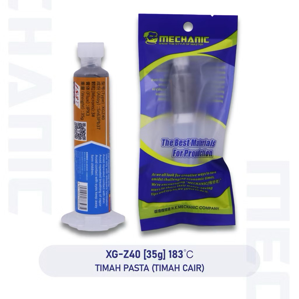 Jual TIMAH CAIR MECHANIC XGZ40 / PASTA SOLDER MECHANIC XG-Z40 35GR ...