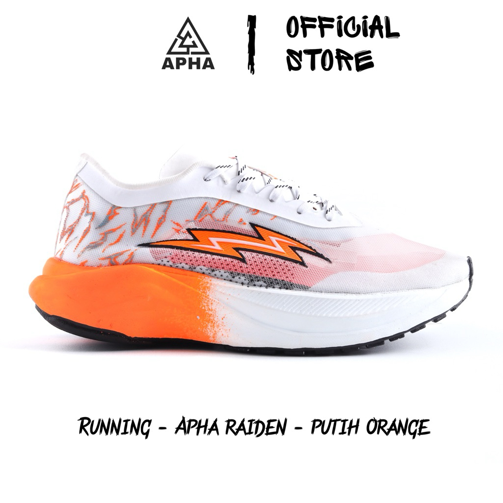 Jual APHA - Sepatu Running Apha Raiden Putih Orange Premium Original ...
