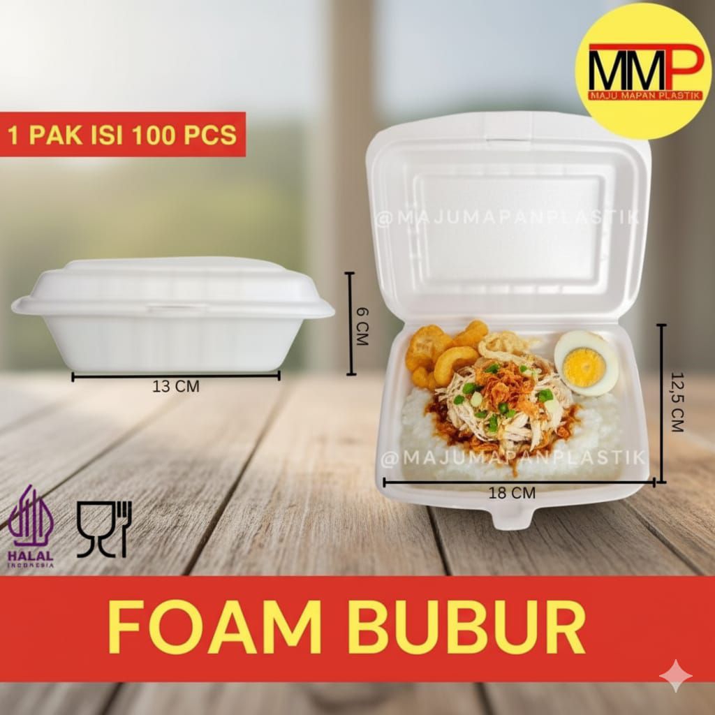 Jual [10 Pcs] Sterofoam Makanan / Foam kotak / Foam Burger - Foam Bubur ...