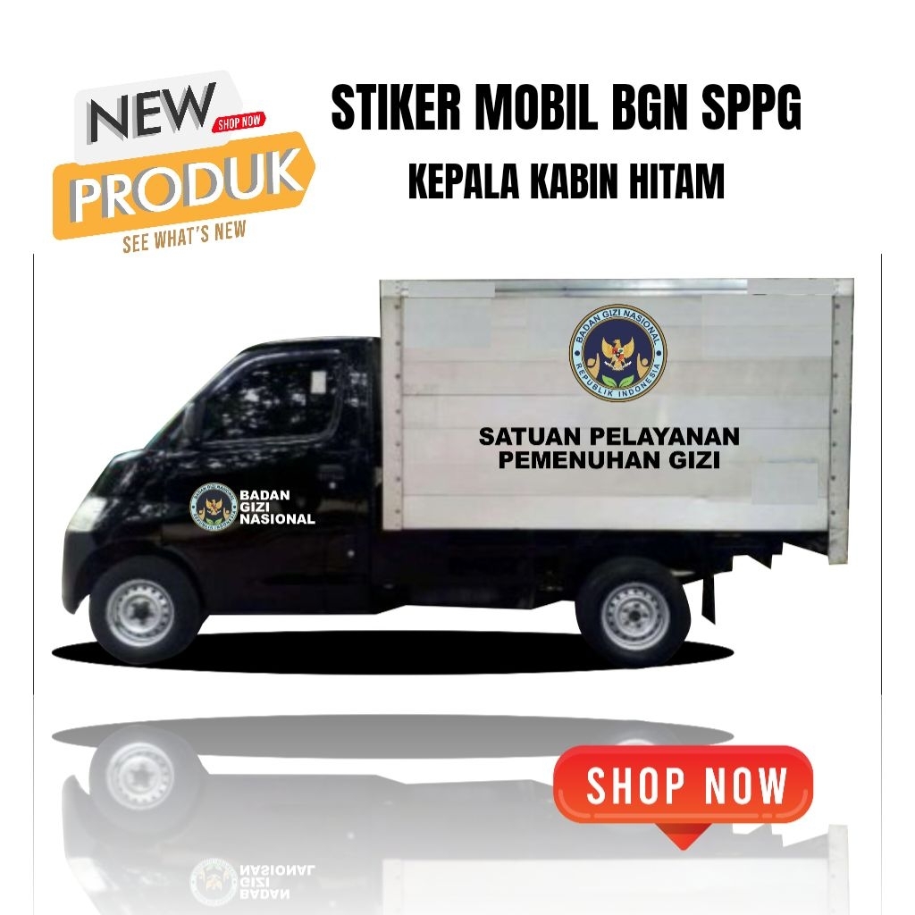 Jual Stiker Mobil Box MBG SPPG Hitam Full body Grandmax Carry | Shopee ...