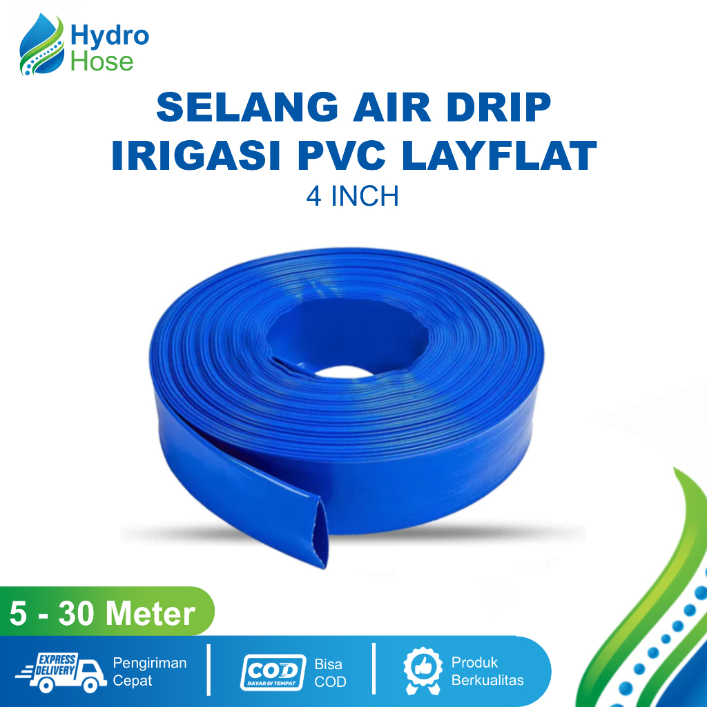 Jual HYDROHOSE Selang Drip Irigasi Selang Irigasi 4 Inch 5 - 30 Meter ...