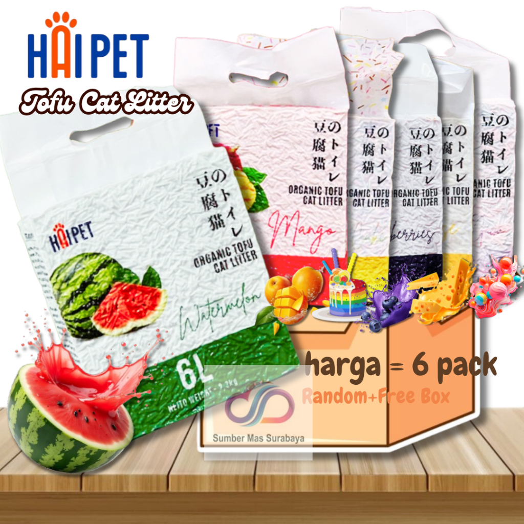 Jual TOFU CAT LITTER HAIPET Mix 1 Dus TOFU ARTHACAT POMPOM MIX 1 DUS ...