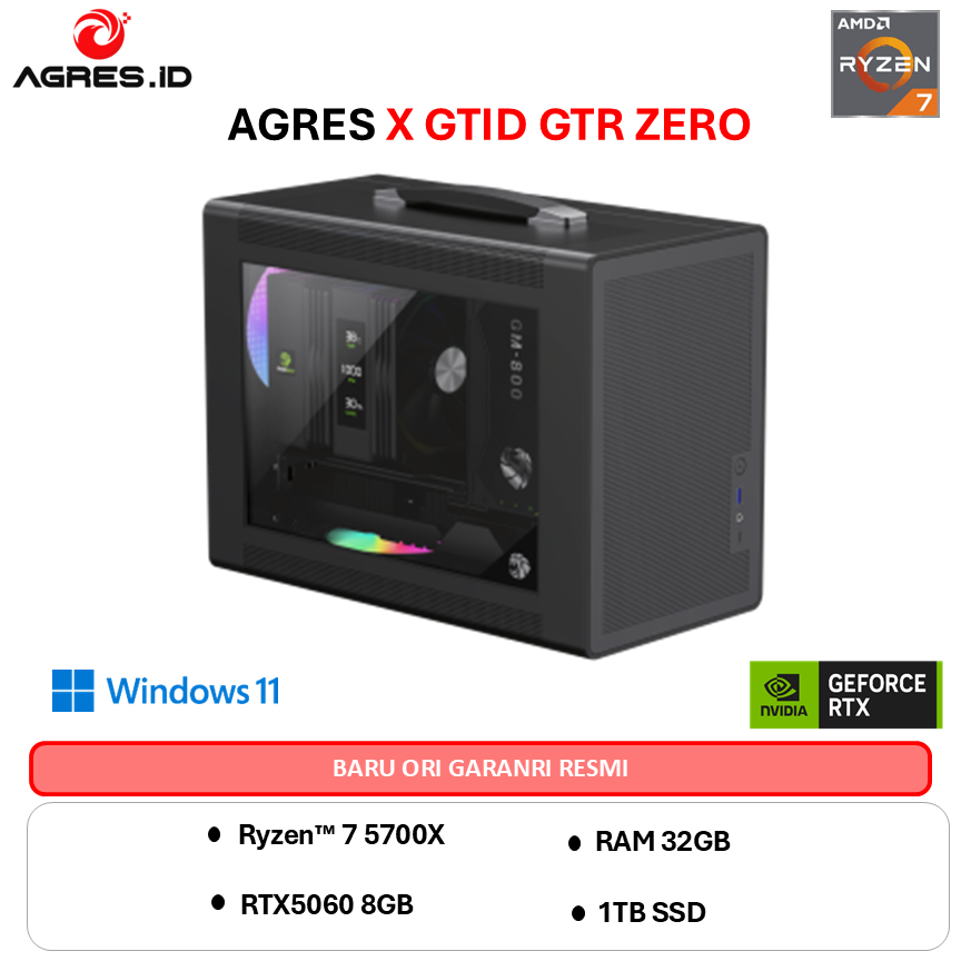 Jual AGRES X GTID GTR ZERO - AMD RYZEN 7 5700X RTX 5060 8GB - RAM 32GB ...