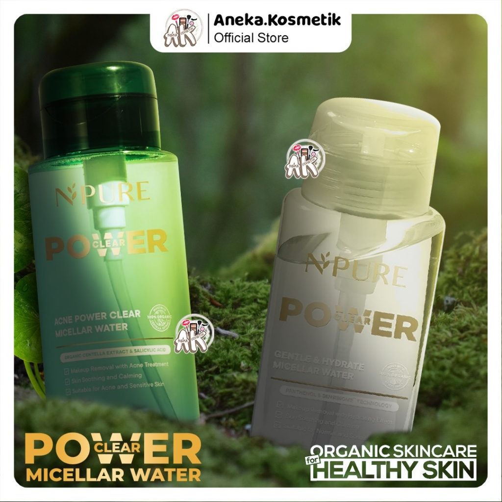 Jual NPURE / N'PURE MICELLAR WATER 300ML SERIES ( ACNE POWER CLEAR ...