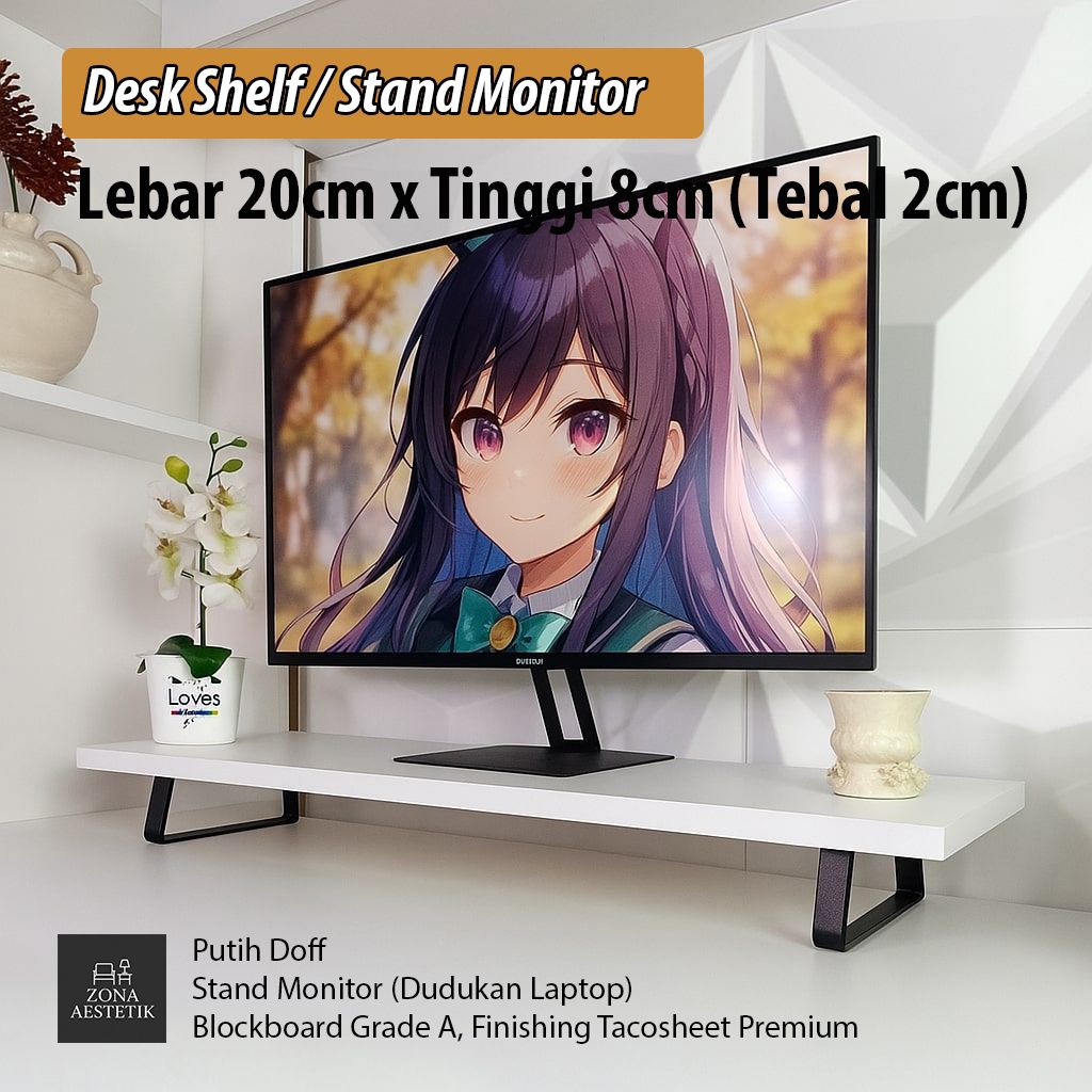 Jual Dudukan Monitor Stand Monitor Kayu Stand Laptop Aesterik Minimalis ...