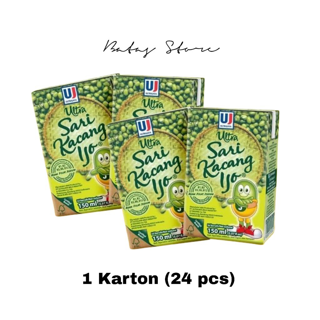 Jual Ultra Jaya Sari Kacang Ijo 150ml (1 Dus isi 24 pcs) – Minuman Sehat Bergizi dari Kacang ...
