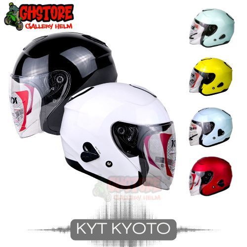 Jual HELM KYT KYOTO PUTIH ORIGINAL | HELM KYOTO HALF FACE | Shopee ...