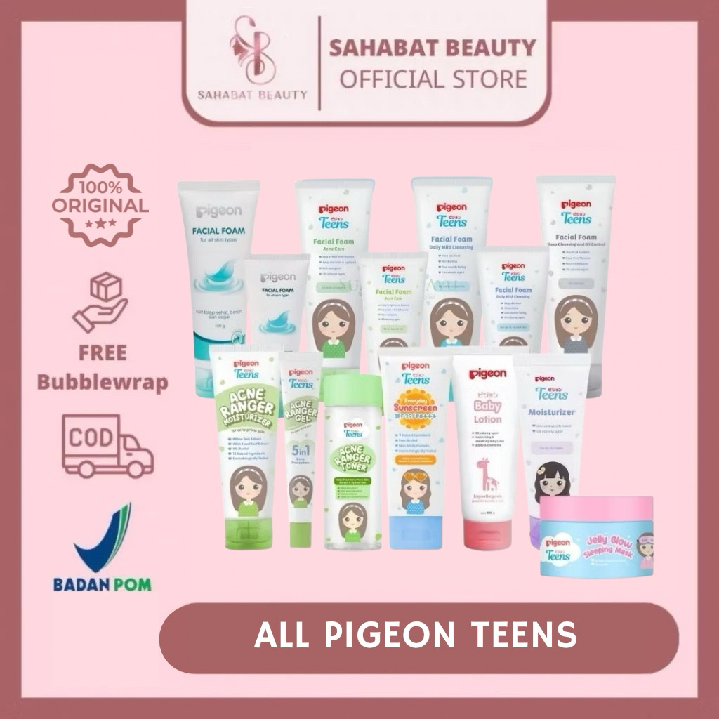 Jual PIGEON TEENS SUNSCREEN / FACIAL FOAM / MOISTURIZER / ACNE RANGER ...