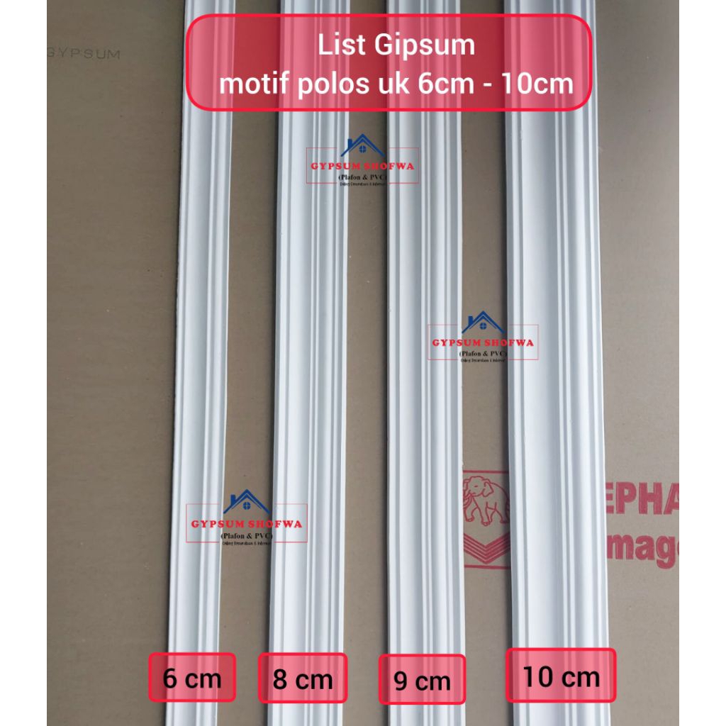Jual Gipsum Lis List Gypsum motif kiki polos 4 cm - 10 cm / List profil ...