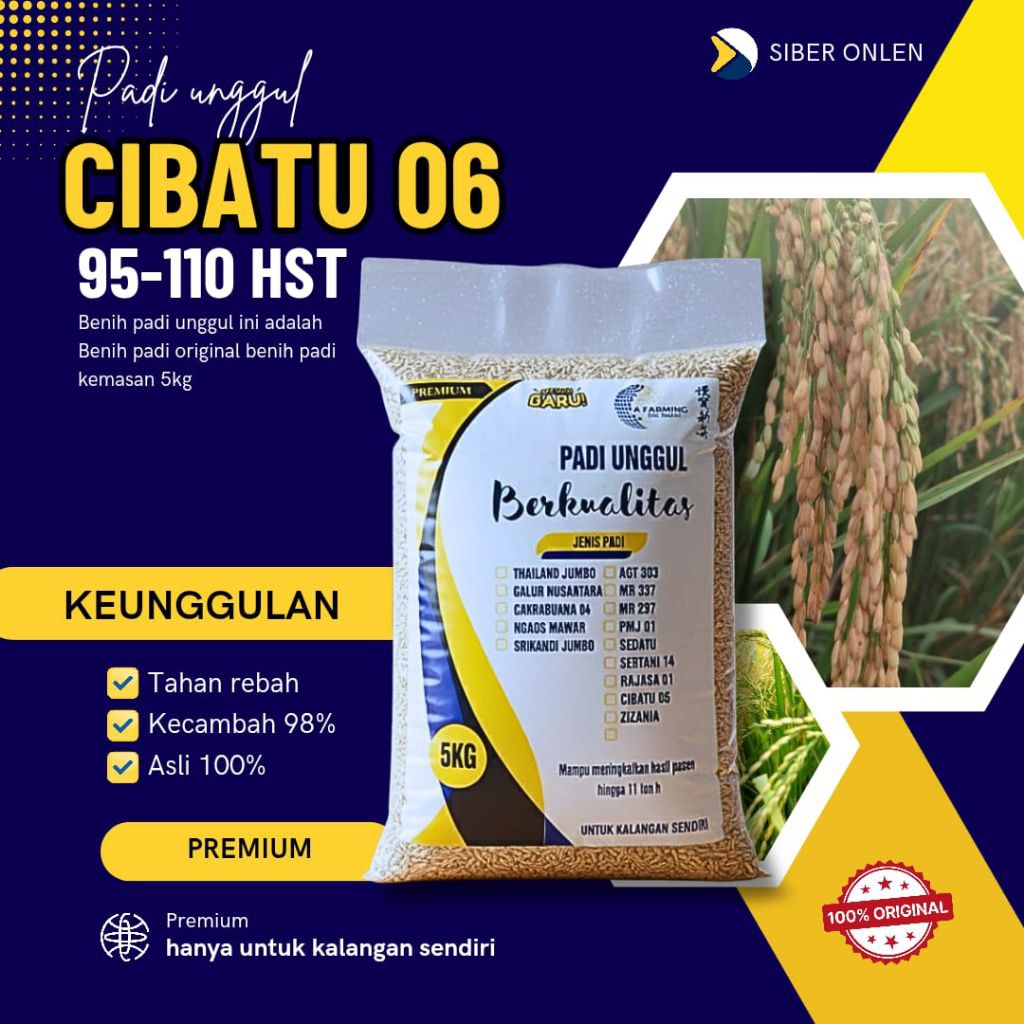 Jual Benih padi unggul Cibatu 06 original kemasan 5kg | Shopee Indonesia