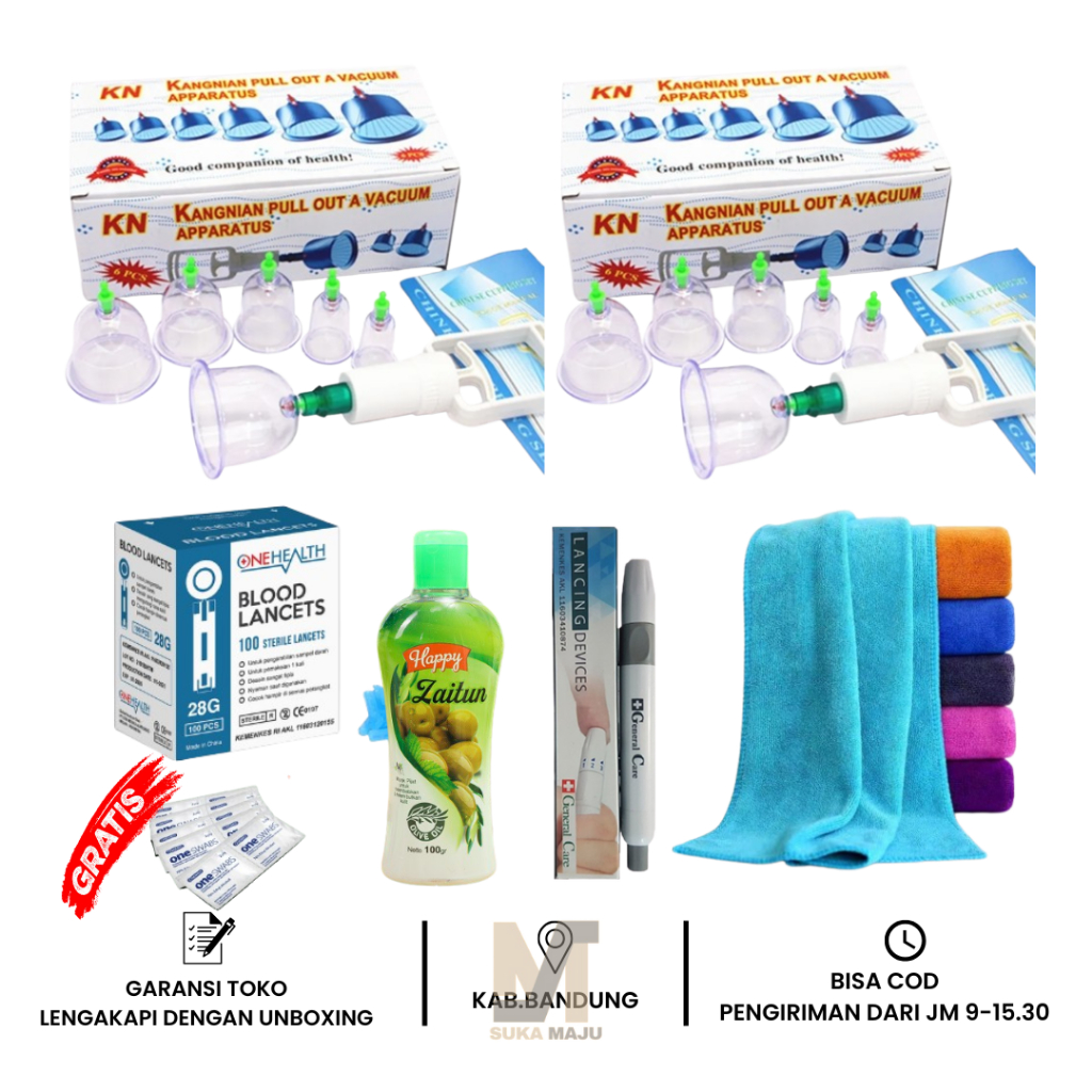 Jual Paket Alat bekam 12 cup lengkap 1 set jarum isi 100 | Shopee Indonesia