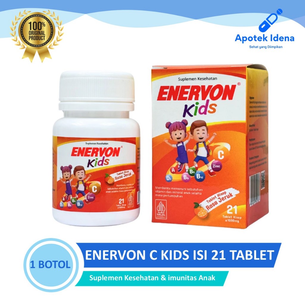 Jual ENERVON KIDS Enervon Kids Tablet Hisap Rasa Jeruk Multivitamin ...