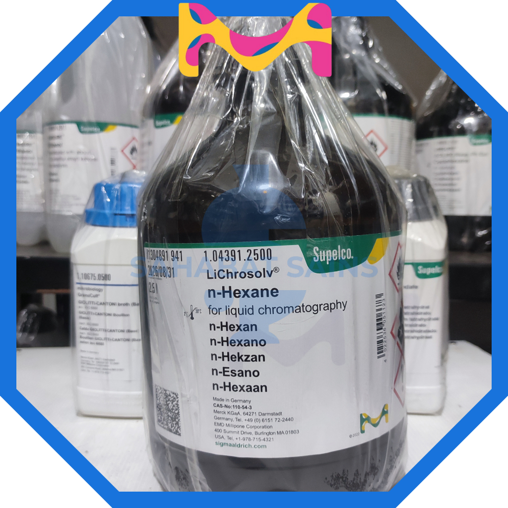 Jual HEKSANA HPLC 2.5 LITER / N-HEXANE for Chromatography 104391 / N ...