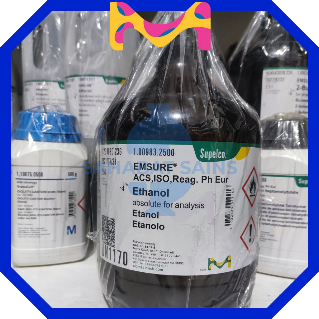 Jual Etanol Pro Analis / Alcohol Analis 100983 / Ethanol Absolute 2,5 ...