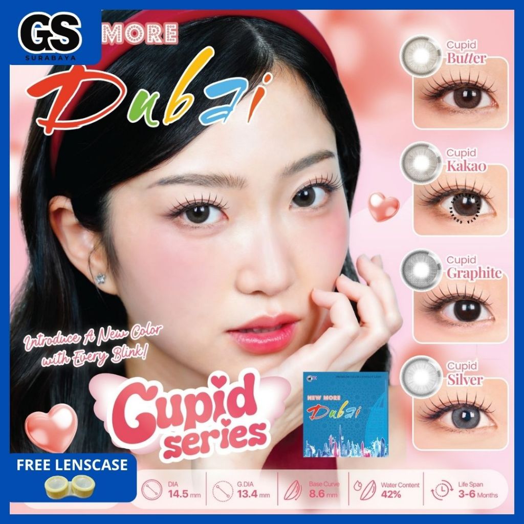 Jual SOFTLENS NEW MORE DUBAI CUPID SERIES 14.5MM MINUS (-0.50 S/D -6.00 ...