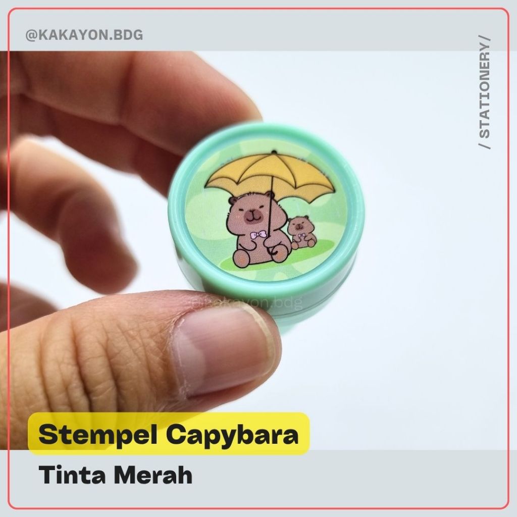 Jual Stempel Cap Reward Anak Gambar Capybara Lucu Tinta Merah | Shopee ...