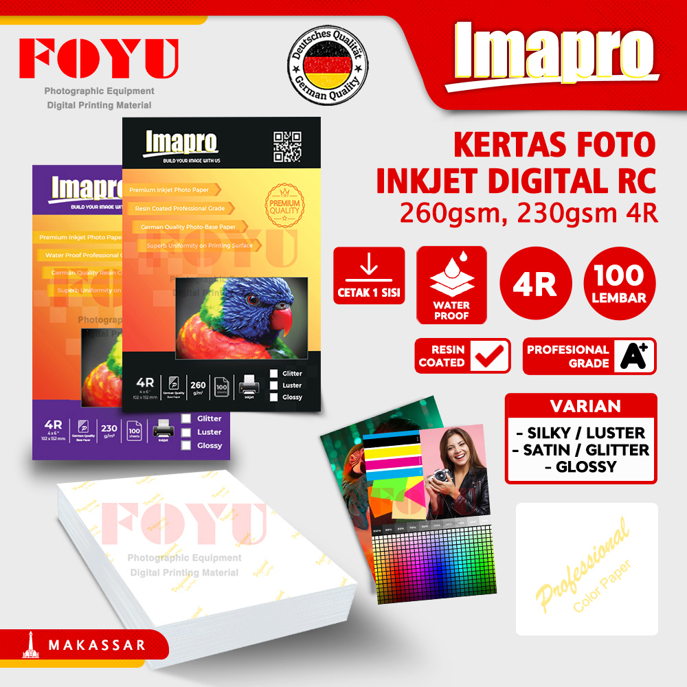 Jual Imapro Professional RC Kertas Cetak Foto Picture Photo Paper Sheet ...