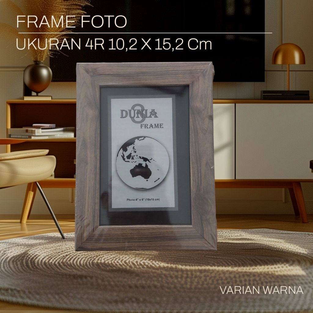 Jual Frame Foto 4R MOTIF KAYU Elegan Fiber Kaca Bening || Bingkai Foto ...