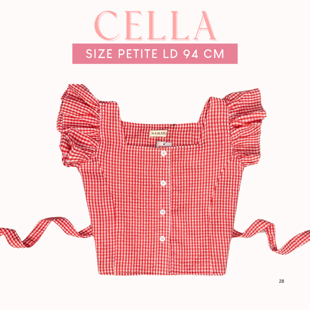Jual NAMARI - Cella Top PETITE - Baju Blouse Blus Croptop Rempel Ruffle ...
