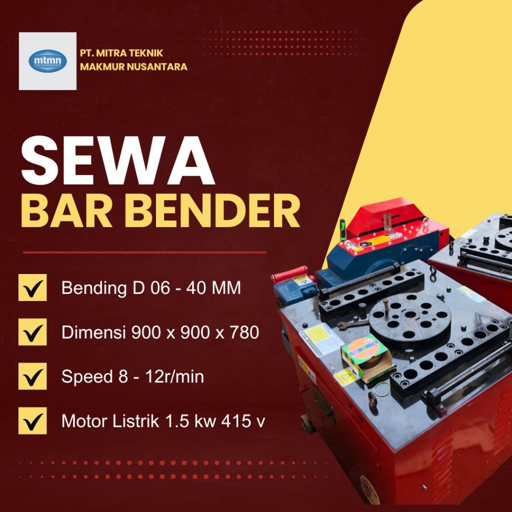 Jual Sewa Bar Bender Proyek | Mesin Tekuk Besi D 06-40 MM | PT Mitra ...