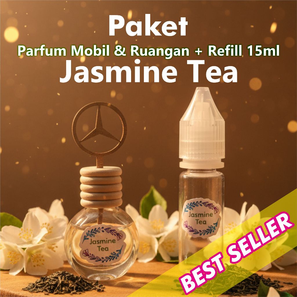 Jual Paket Parfum Mobil & Ruangan Aroma Jasmine Tea + Refill 15ml ...