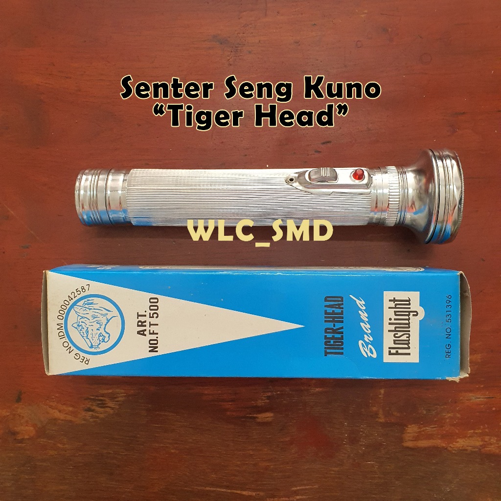 Jual Senter Seng Tiger 500ft / Flash Light Senter Tangan Jadul / Senter ...