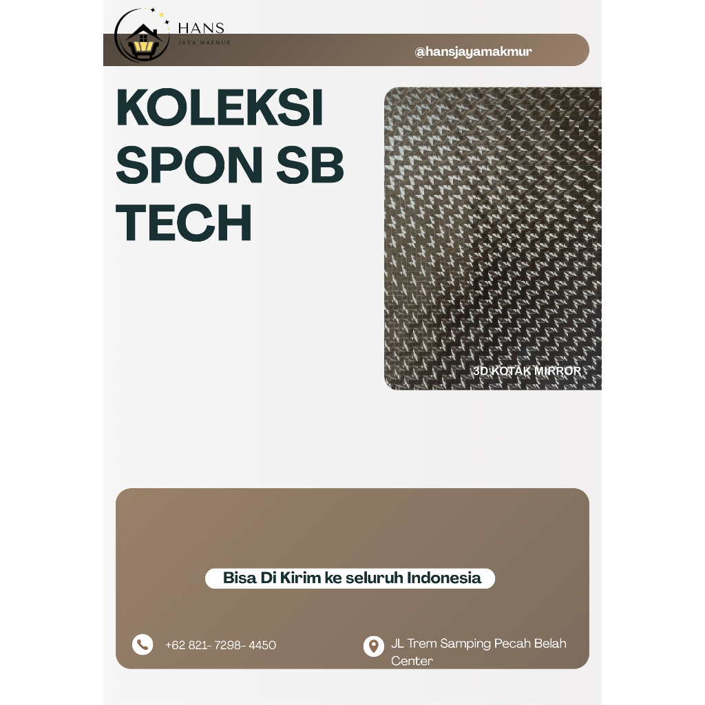 Jual SPON SB TECH MOTIF 3D KOTAK MIROR | Shopee Indonesia