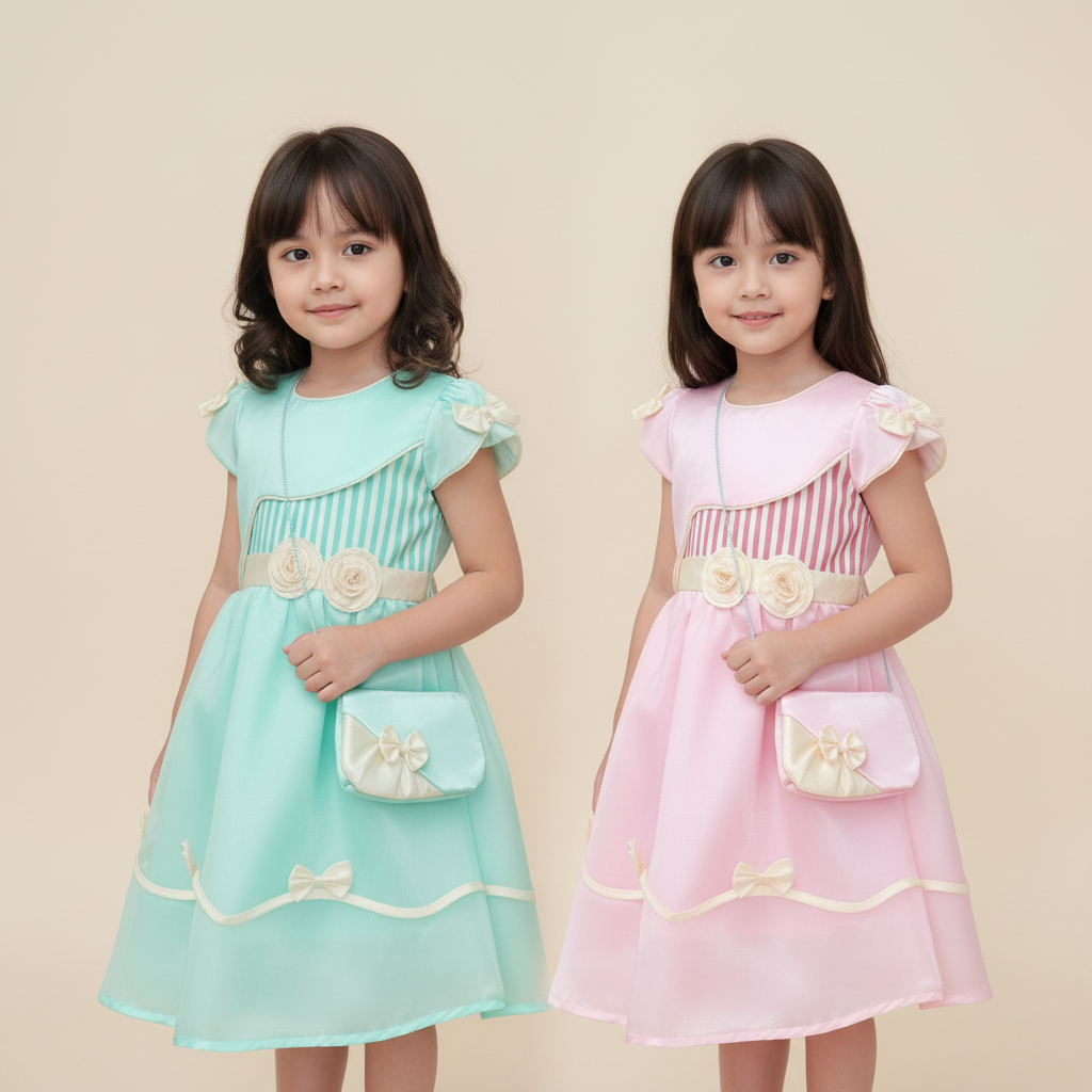 Jual TWO MIX - Baju Dress Pesta Anak Perempuan Cewek Satin - Gaun Natal ...